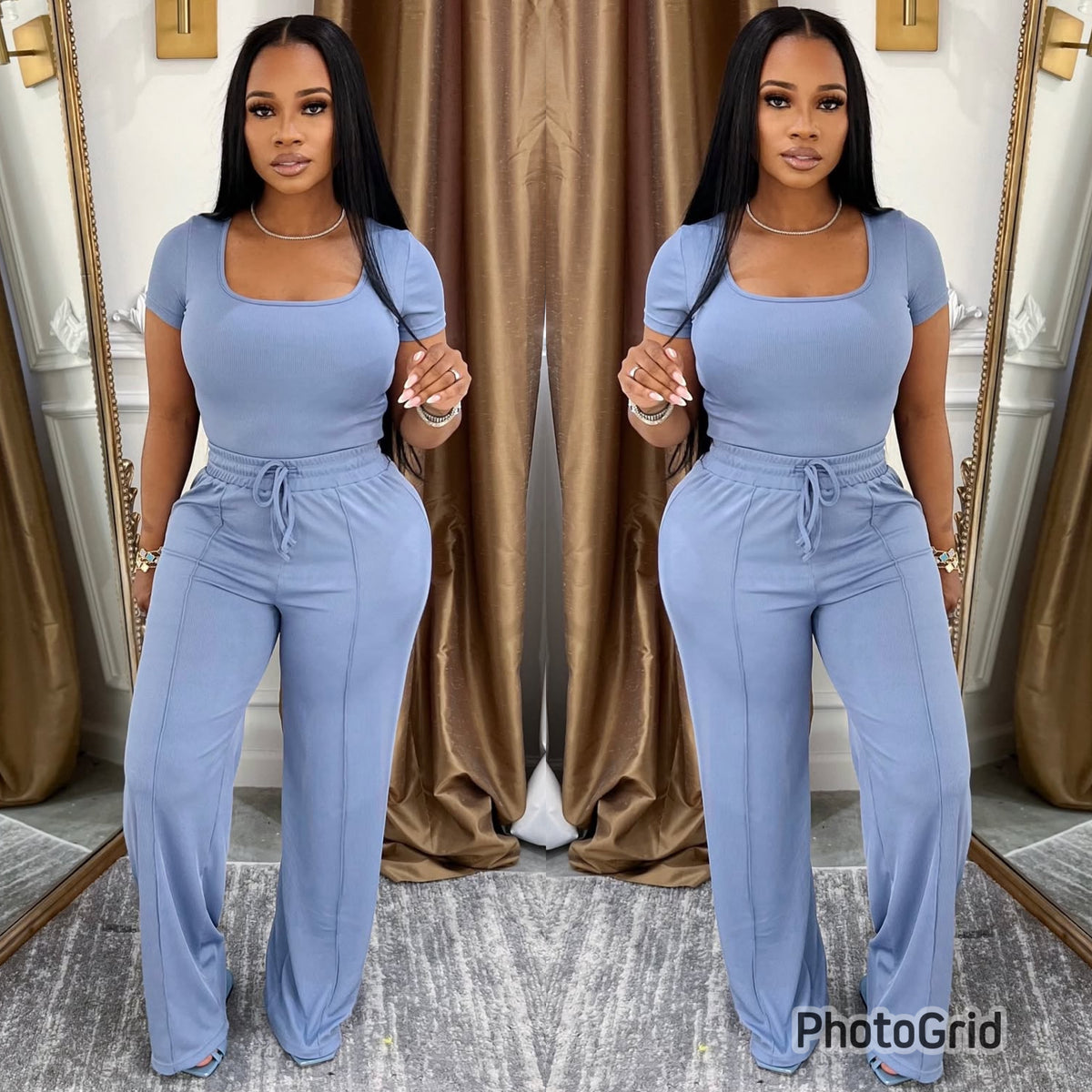 Maria Set (Blue) – LEGENDARY 5 BOUTIQUE