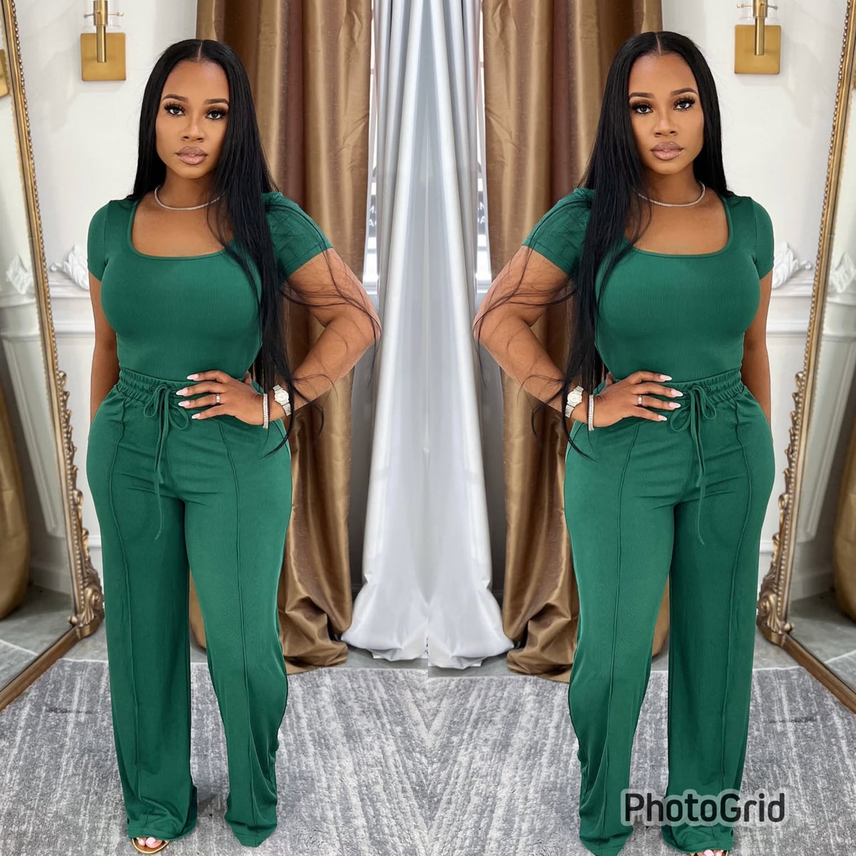 Maria Set (Green) – LEGENDARY 5 BOUTIQUE